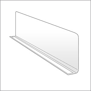 Clip Strip 3" x 17-9/16" Shelf Divider, SD-3018, Pack of 50 Corp