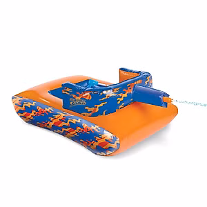 NERF Super Soaker Megaforce Battle Tank Ride-On – Inflatable Pool Float with Pool-Fed Mega Water Blaster