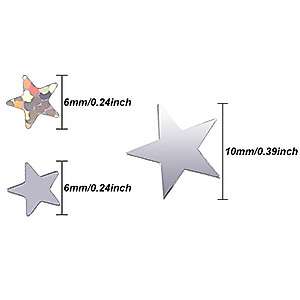 Silver Metallic Star Confetti Glitter Star Table Confetti for Wedding Birthday Party Decoration, 60 Grams/ 2.1 Ounce