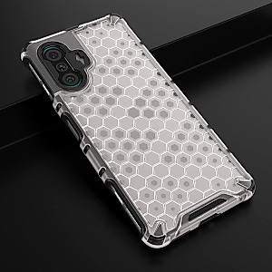 Pzwoxukhov Compatible with Redmi K40 Gaming / K40 Gaming Edition Case Cover,Compatible with Xiaomi Poco F3 GT Honeycomb Anti-Drop Shock-Absorbing Case White