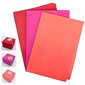 MR FIVE Assorted Red Tissue Paper Bulk,29.5"x 19.6",Red Tissue Paper for Gift Bags,30 Sheets Red Tissue Paper for Gift Wrapping,Crafts,Holiday Party, 3 Colors