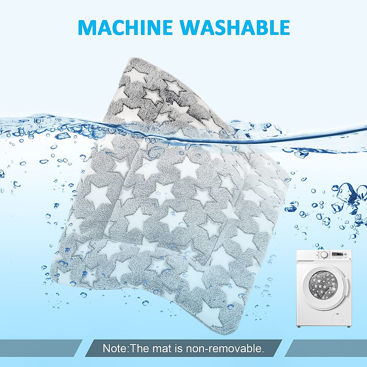 Kigmmro Dog Bed Mat, Machine Washable Pet Bed Pad for 30-inch Kennel, Reversible Dog Crate Pad for Medium Small Dogs, Portable and Soft Pet Bed Mat