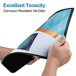 MaxGear Acrylic Sign Holder 8.5 X 11 inches 12 Pack, Upgraded Slant Back Sign Holders Plastic Paper Holder Table Display Stand, Fall Resistant Acrylic Sign Frames for Office, Store, Restaurant, Black