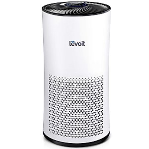 LEVOIT Air Purifiers for Home Large Room With Air Quality Monitor, Quiet Odor Eliminators for Bedroom, HEPA Filter, Auto Mode, Cleaners for Allergies, Pets, Smoke, Mold, Pollen, Dust, LV-H133, White