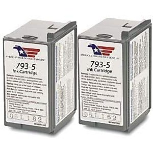 2-Pack Pitney Bowes Compatible 793-5 Red Ink Cartridge