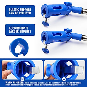 WILLBOND 2 Pcs Paint Brush Extender Multi-Angle Paint Edger Tool for Walls Extension Pole Attachments Roller Scraper Paint Brush Holder Rotating Head Edger Painting Tool for Ceilings Trim Corner