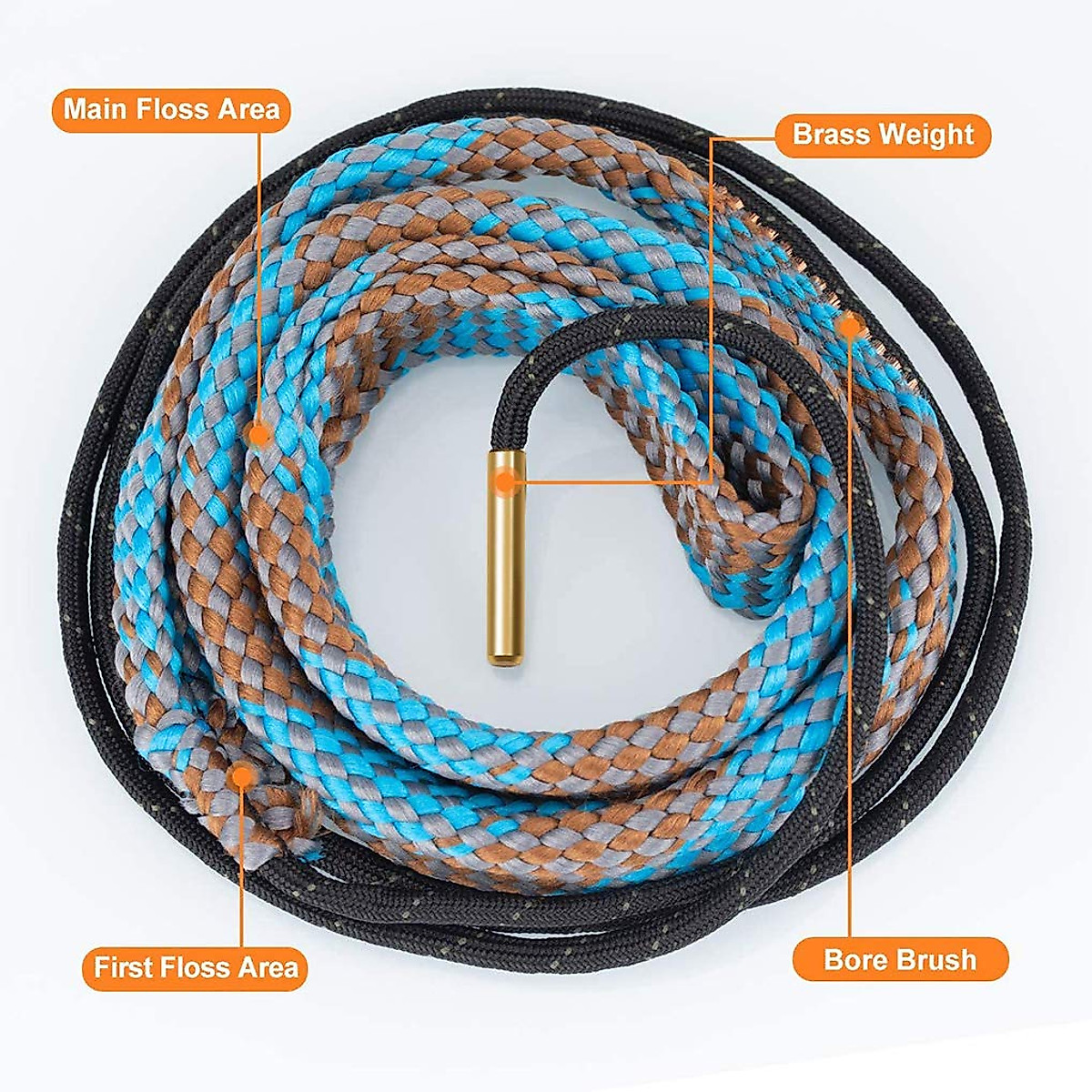 New Gun Snake Cleaner Gun Cleaning Kits Bore Rope .35 Cal .350 .357 .358 .375 Cal for Rifle, Pistol & Shotgun Gun Barrel Cleaning