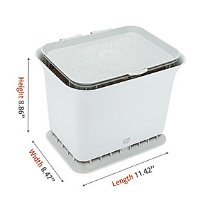 Full Circle Fresh Air Odor-Free Kitchen Compost Bin, Gray