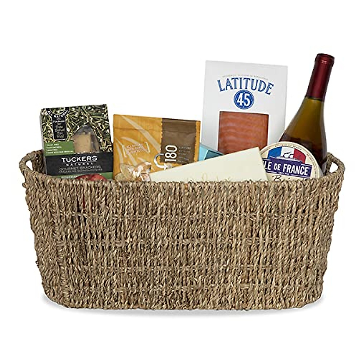 The Lucky Clover Trading Michaela Slim Sea Grass Oval Utility Basket 18 in