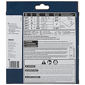 BOSCH BS5912-6H 59-1/2-Inch X 3/8-Inch X 6-Tpi Heavy Duty Stationary Band Saw Blade