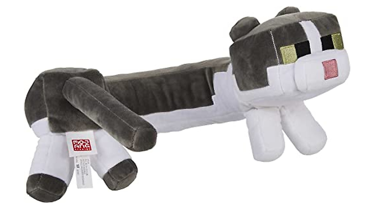 Minecraft Plush Cat Neck Pillow, Purring Sounds, Press Paw to Activate ...