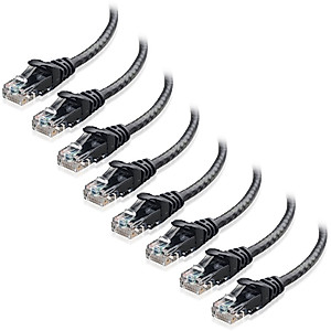 Cable Matters 8-Pack Snagless Cat 5e Ethernet Cable - 5ft, Gigabit Cat5e Cable, Cat5e Ethernet Cord, Black