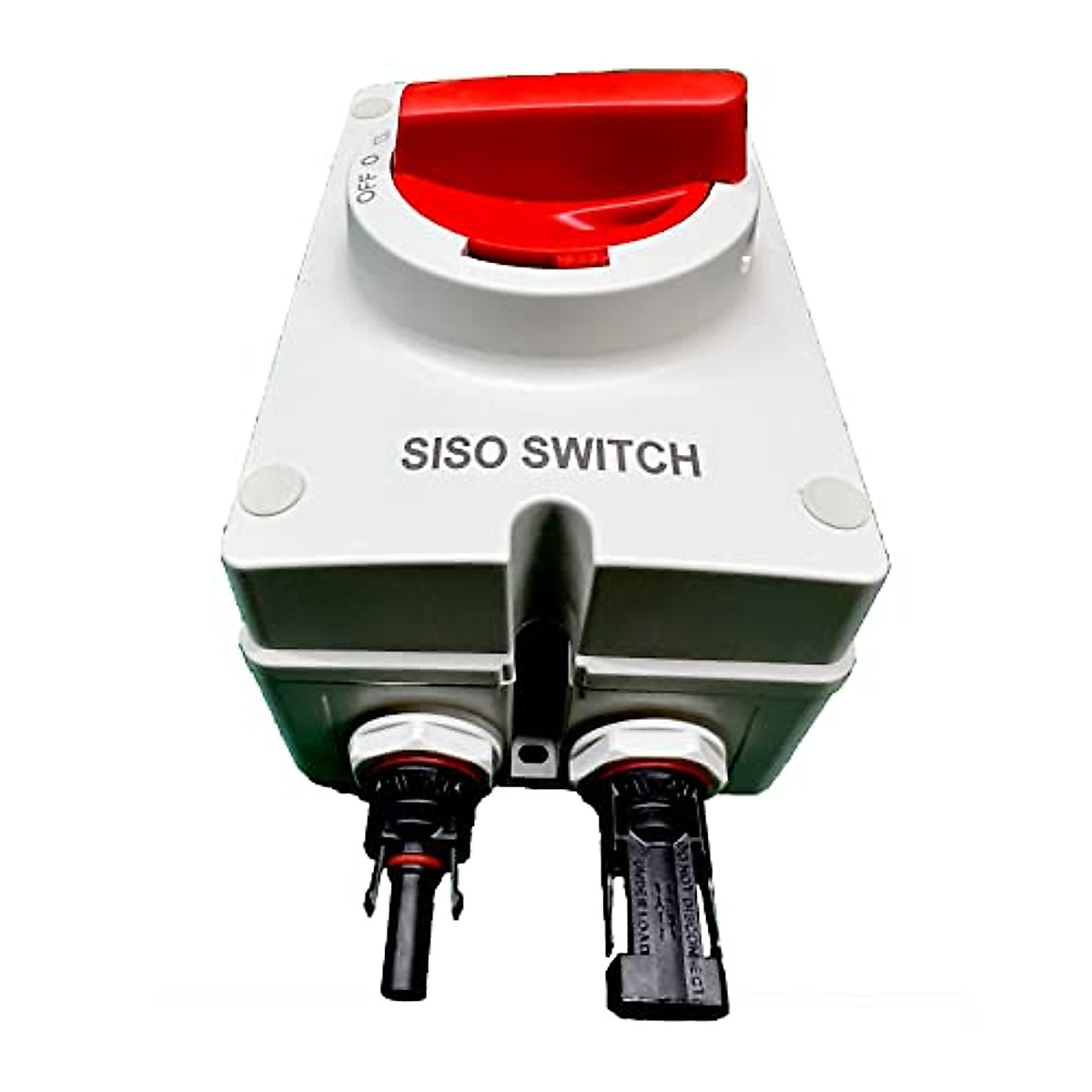 Solar 32A PV DC Switch Disconnector with Waterproof IP66 Isolator for Off/On-Grid Solar Power System RV, Boat, Residential, Commercial Solar Installations