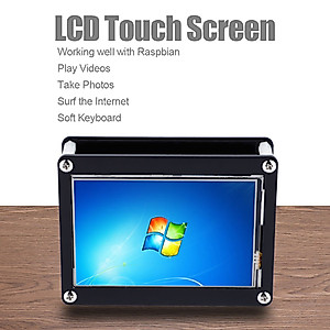 4 Inch TFT , 480x320 Resolution Touch Display with Protective Acrylic Case , SPI interface Designed for Raspberry Pi A , B , B and Raspberry Pi 2 , 3 & Raspbian