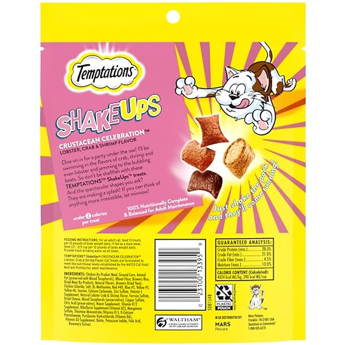 Temptations ShakeUps Crunchy and Soft Cat Treats Crustacean Celebration Flavor, 5.29 oz. Pouch