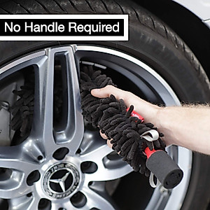 WOOLLYWORMIT Wheel Brush Car Detailing Kit - Lug Nuts & Wheel Cleaner Car Wash Kit - Car Cleaning Kit - Car Cleaning Supplies - Car Wash Brush Set