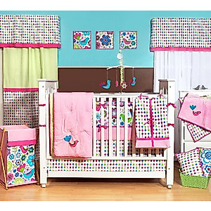 Bacati - Botanical Sanctuary Multicolor Pink Hamper