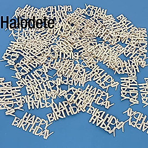 Halodete Happy Birthday Confetti - Birthday Party Table Decorations Gold Glitter Confetti, Table Scatter Confetti Decorations for Baby Shower Birthday Party