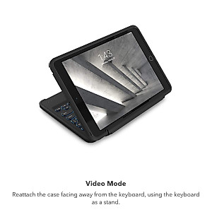 ZAGG Rugged Book iPad Case with Detachable Magnetic-Hinged Keyboard for iPad Air 3, iPad Pro 10.5" & 10.2" (9th Gen), Multi-Device Bluetooth, Apple Pencil Holder, Long-Lasting Battery, Wireless, Black