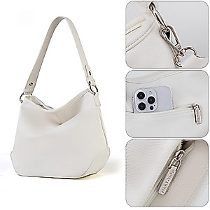 Montana West Soft Hobo Bags for Women Purses and Handbags Top Handle Shoulder Bags with Adjustable Guitar Strap MWC-085BWT