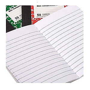 Mini Marble Composition Books (4 packs of 3) - 12 Count (4 Red, 4 Green & 4 Blue)