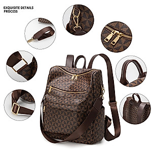 LDMIYIN Women's Fashion Large-capacity Leisure Backpack Travel Anti-theft Single Shoulder Crossbody Bag Handbag