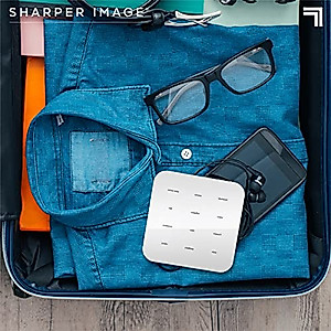 SHARPER IMAGE Ultimate Sleep White Noise Sound Machine for Adults and Baby, Portable Relaxing Music and Nature Sounds Therapy, Aids Sleeping, Stress and Anxiety Relief, with USB Cord