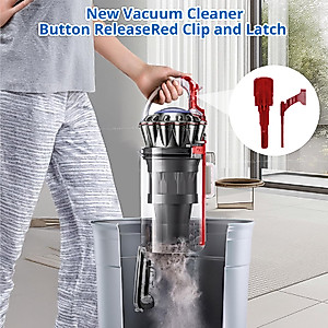SuperDi Vacuum Cyclone Red Canister Button Release Catch Clips Compatible with Dyson DC41, DC43 DC65