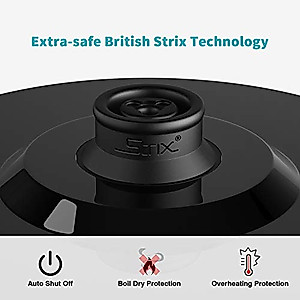 Secura SWK-1701DB The Original Stainless Steel Double Wall Electric Water Kettle 1.8 Quart, Red