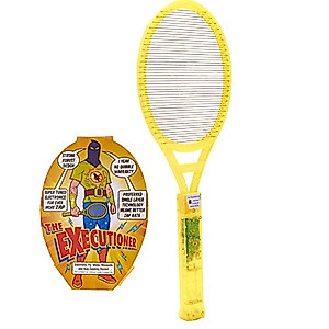 The Executioner Fly Killer Mosquito Swatter Racket Wasp Bug Zapper Indoor Outdoor (Yellow)
