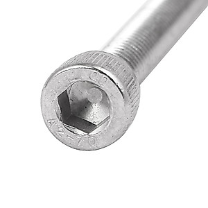 uxcell® M6 x 80mm Thread 304 Stainless Steel Hex Socket Head Cap Screw Bolt DIN912 6pcs