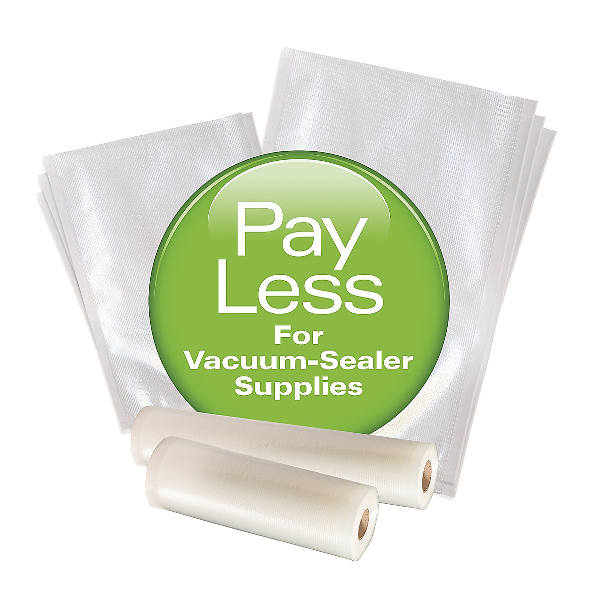 Hamilton Beach Vacuum Sealer, (3-Pack) 8 in x 20 ft Rolls for NutriFresh, FoodSaver & Other Heat-Seal Systems (78322)