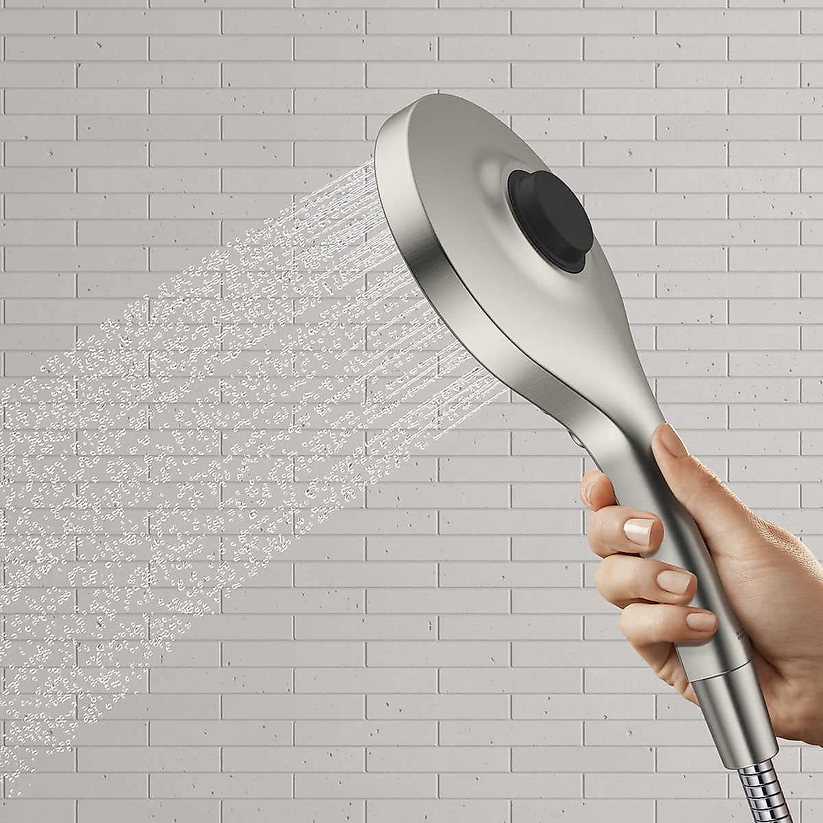 Kohler Prosecco Modern Handheld Shower, Brushed Nickel, 3 Settings, 72" Hose
