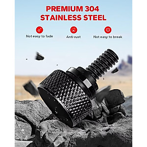 Amazicha Gloss Black 304 Stainless Steel Seat Bolt Screw for Harley Davidson 1996-2024