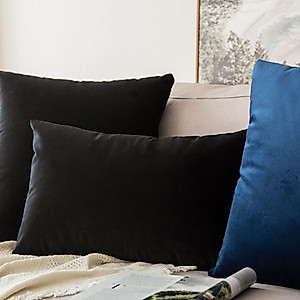 MIULEE Velvet Soft Soild Decorative Square Throw Pillow Cover Cushion Case for Sofa Bedroom Car 12 x 20 Inch 30 x 50 cm