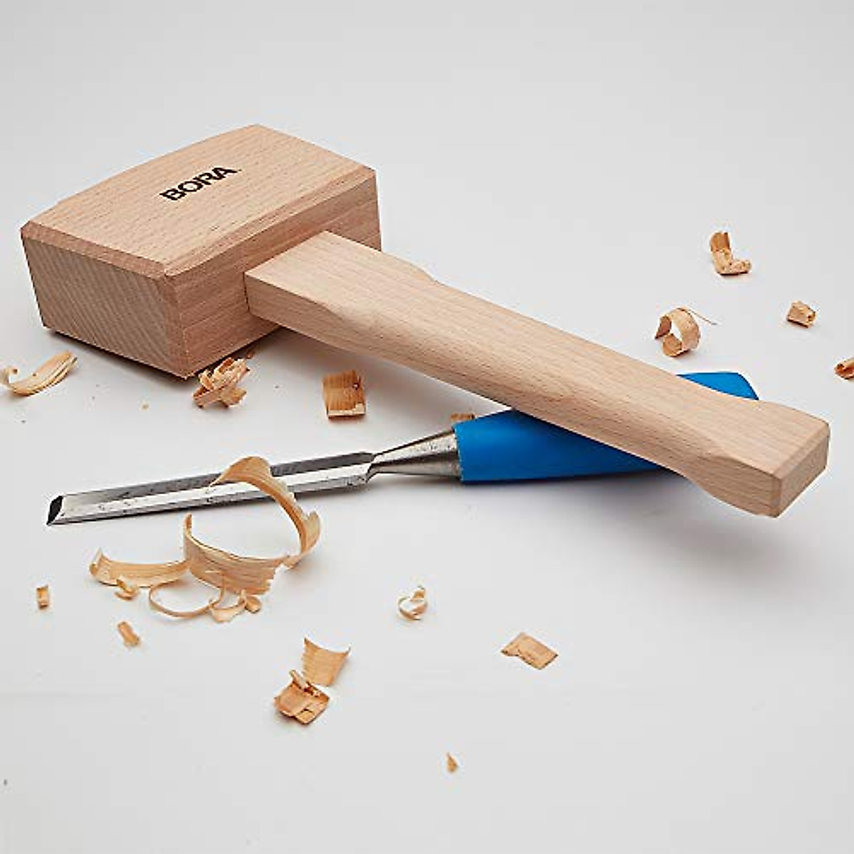 Wooden Mallet 4 ½” Bora 540049, The Well-Balanced Beechwood Woodworking Mallet That’s Ideal for Solid, Damage-Free Striking