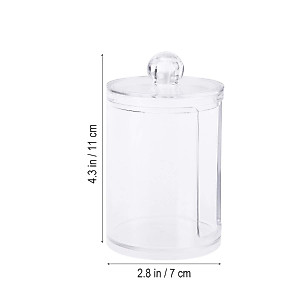 TOPBATHY Storage Containers Clear Canisters Round Canister Round Storage Container Cotton Pad Plastic Box