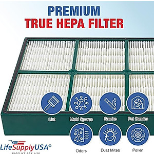 LifeSupplyUSA HEPAtech Filter Replacement Compatible with Hunter 30936 Quiet Flo Air Purifiers 30058 30085 30090 30095 30105 30117 30119 30130 36095 36117 36127 37090 30999