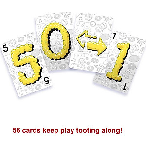 Mattel Games Gas Out Minions: The Rise of Gru Kids Game with Minion Holding Fart Blaster & 56 Cards for 2-6 Players