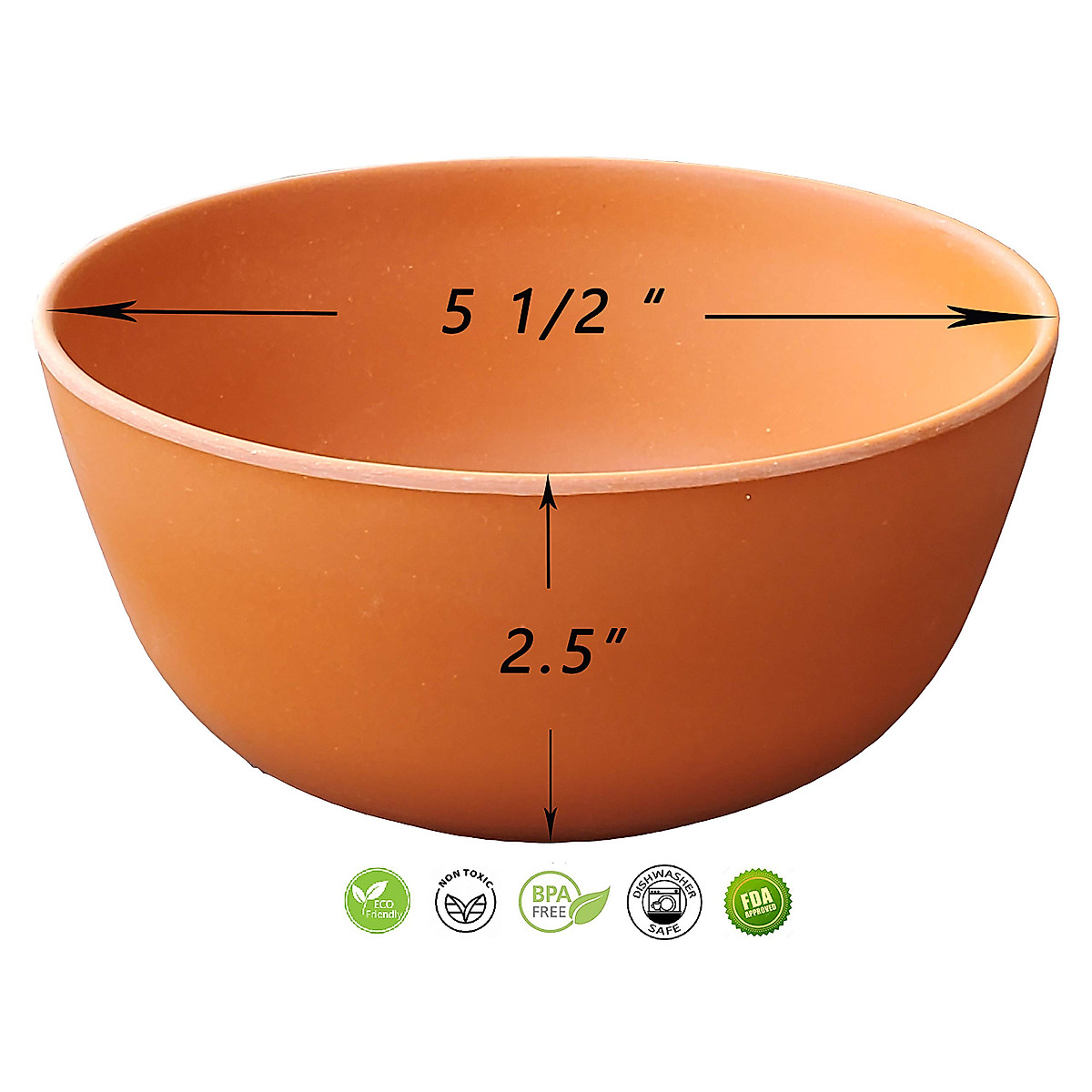 1 Click Bamboo Fiber Bowls, Set of 4, Multicolor, Dinnerware, Reusable,15 oz, Dishwasher Safe, For Salad, Soup, Cereal, Pasta, Snack. For Party, Events, Everyday Use, Outdoor