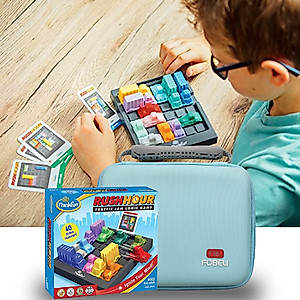 FBLFOBELI EVA Hard Carrying Case Compatible With ThinkFun Rush Hour Traffic Jam Brain Game and STEM Toy (Case Only)