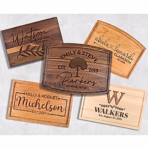 Personalized Cutting Board Custom Mr Mrs Cutting Board Wood Engraved Cutting Board