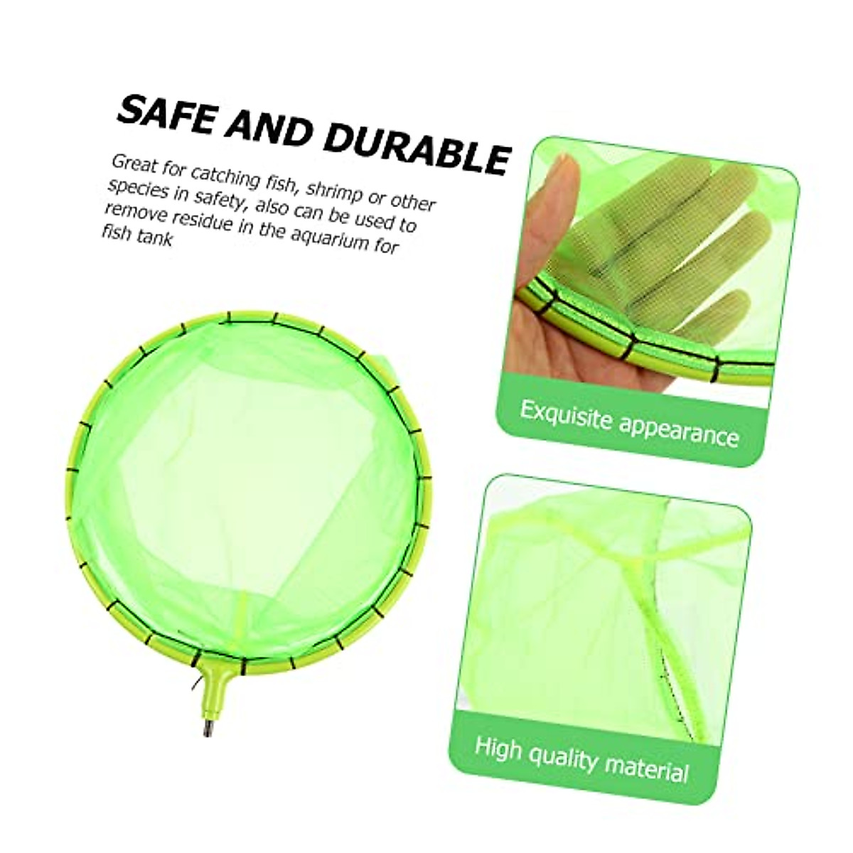 Tools 1pc Without Freshwater Mesh Green Bait Catcher Dip Fishing Saltwater Pouch Pole Net Accessory Head Bag Replacement Removable for Supplies Cm Handle Fluorescent Fishing Tool