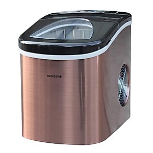 FRIGIDAIRE - Stainless Steel Countertop Ice Maker Machine with 26 lb Capacity | Ice Machine Makes 9 Cubes Every 7-15 Minutes | Portable Ice Maker for Countertop with Ice Shovel & Drain Plug