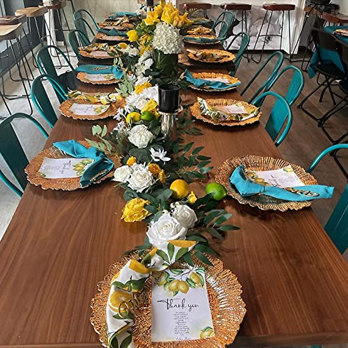 Plastic Reef Charger Plates Glossy Finish - Set of 6 - Thick and Reusable - Silver