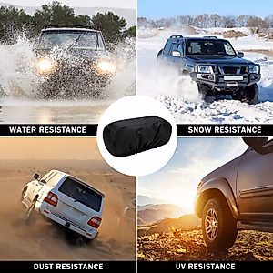 1PCS Winch Cover, Protect Your Winch from Dust and Water with Heavy-Duty Waterproof Cover, Ideal for Electric Winches 8500-17500 lbs, Indoor/Outdoor Use - Black, 21.5” x 9.5” x 7.5