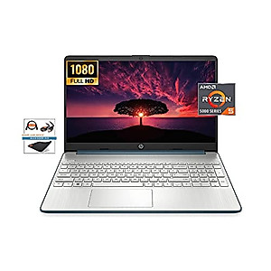 HP Ultra-Thin and Light Laptop, 15.6" FHD IPS Display, AMD Ryzen 5 5500U ( Beats i7-1065G7), Up to 4.0GHz, Webcam, HP Fast Charge, Type-C, 9 hr Battery Life, HDMI, Win 11 (16GB RAM | 1TB SSD)