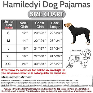 Hamiledyi Dog Onesie Anti-Licking Dog Bodysuit Spay Surgical Recovery Suit for Dogs Pet Cone Alternative After Surgery Full Body Dog Shedding Suit for Female Male Neuter Dogs Claming Pajamas (XXL)