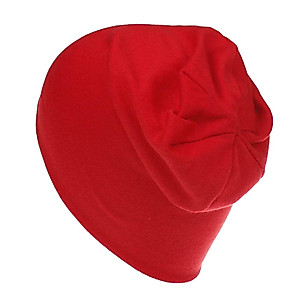 Qandsweet Baby Boy's Hat Kids Cool Knit Beanie Hats Toddlers Caps (Black Dark Grey Red White)