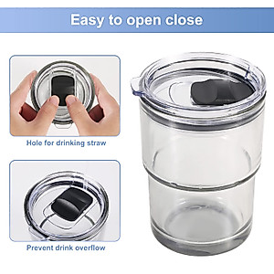 20oz Magnetic Tumbler Lid, Black Tumbler Replacement Lid Compatible with Yeti Rambler Old Style Rtic Ozark Trail and More for Yeti Coffee Cup Lid 20oz BPA Free